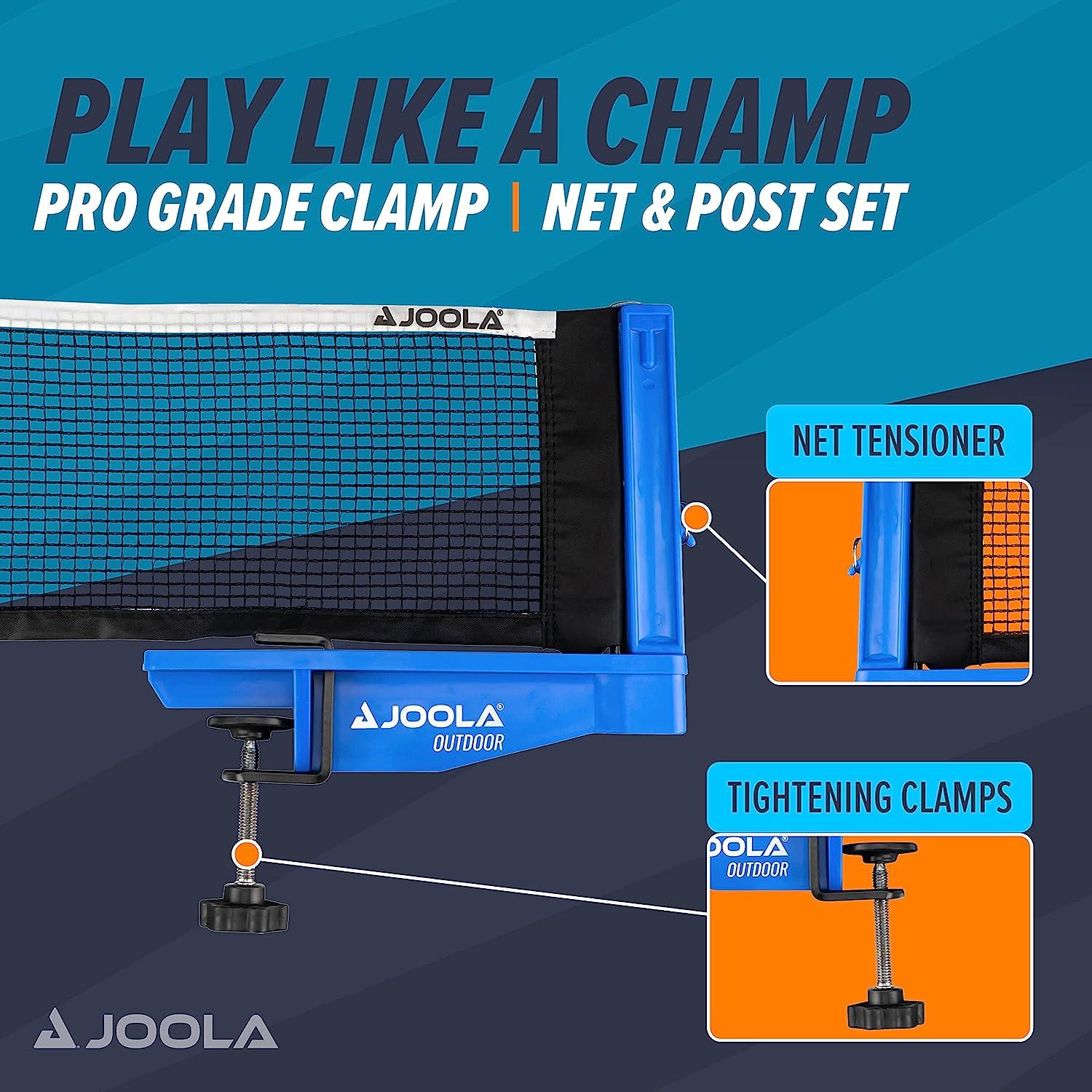 JOOLA Outdoor Weatherproof Table Tennis Net and Post Set - Waterproof ...