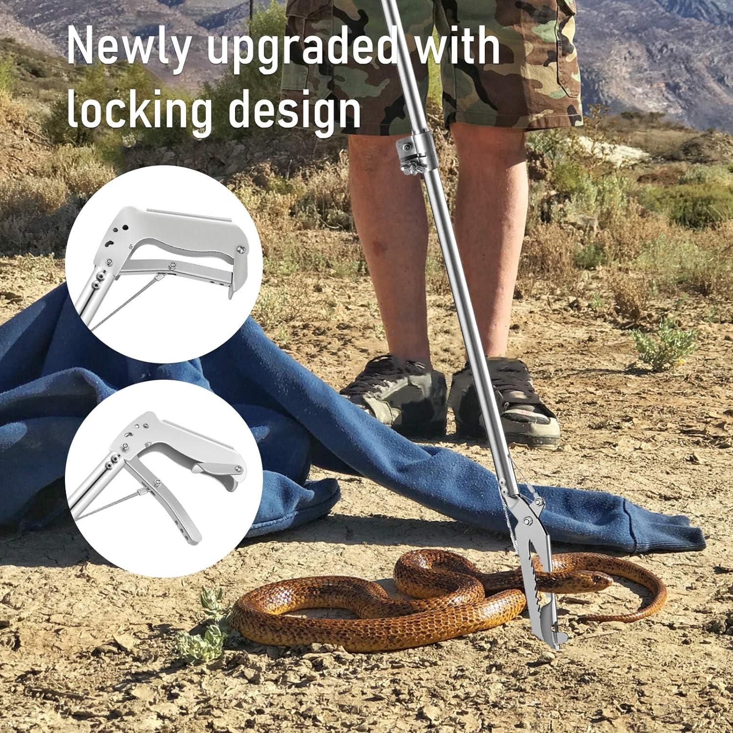 GMStahlei 60" and 47" Snake Tongs Professional All-Aluminum Alloy Snake ...