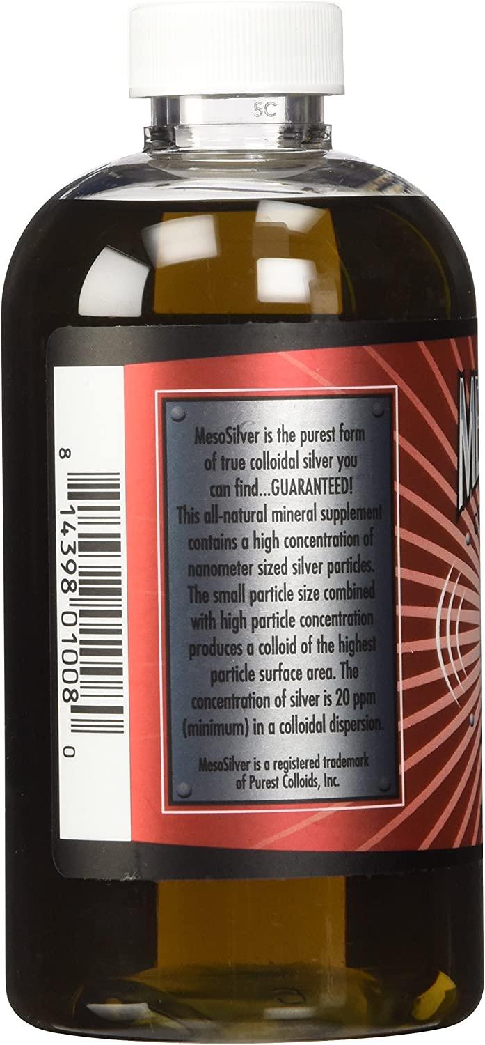 MesoSilver 20 ppm Colloidal Silver 250 mL - High Quality Immune Support ...