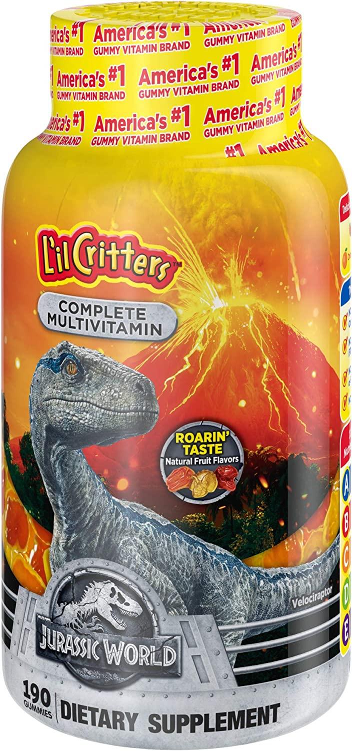 Buy L'il Critters Jurassic World Multivitamin Gummies - 190 Natural ...
