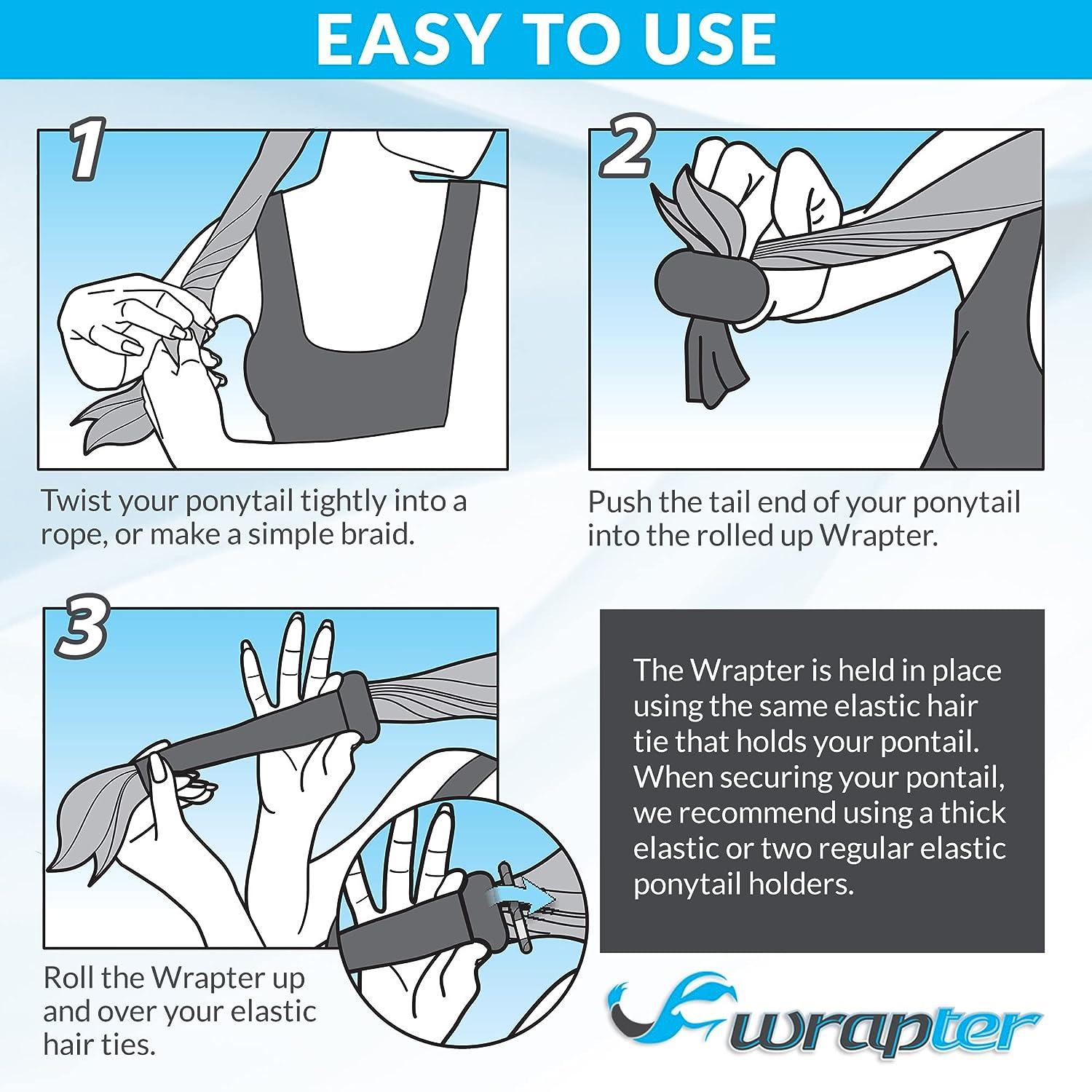 Wrapter Sports & Motorcycle Ponytail Wrap - Black | Buy Now with ...