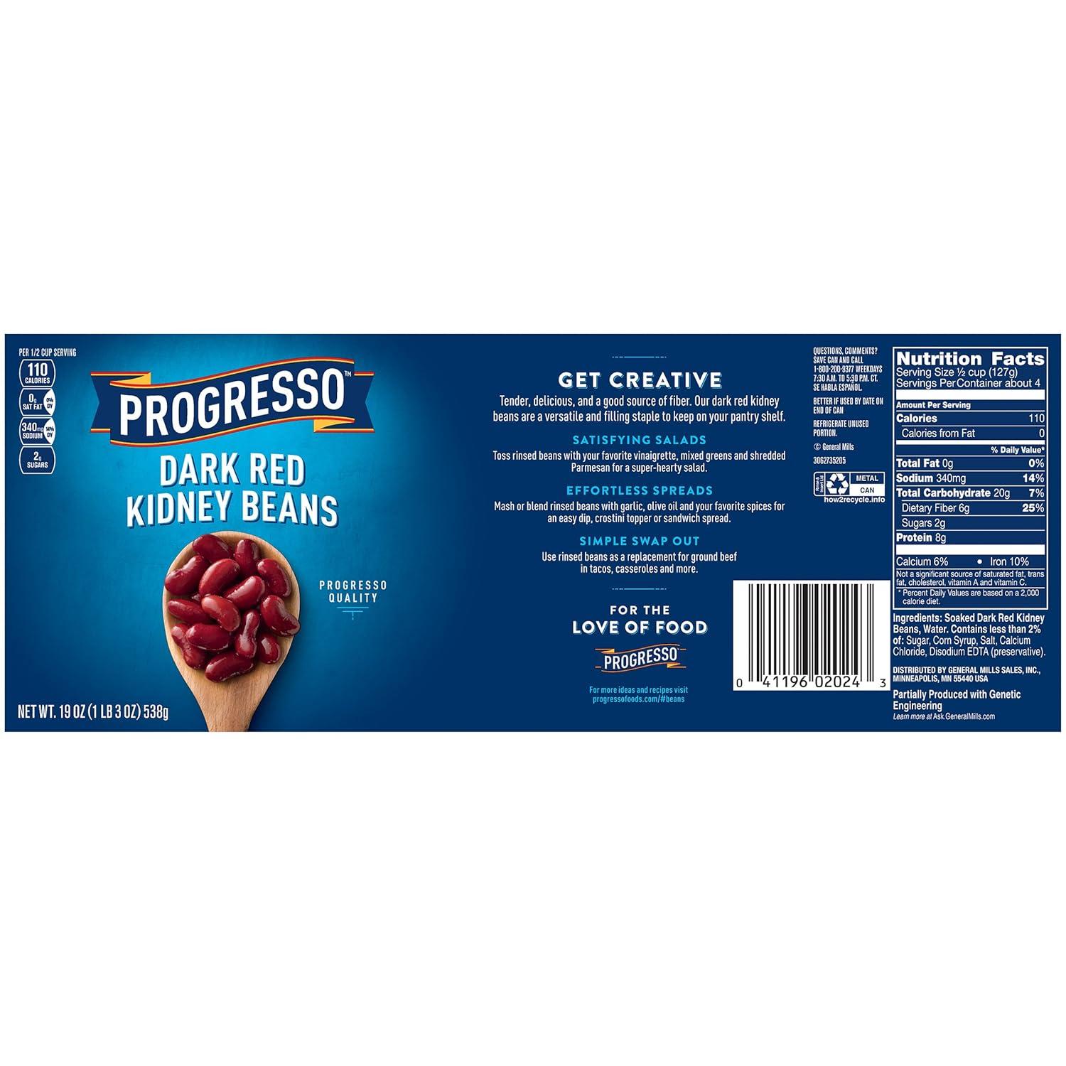 Progresso Dark Red Kidney Beans 19 oz - Pack of 24 | Buy Online | Buy ...