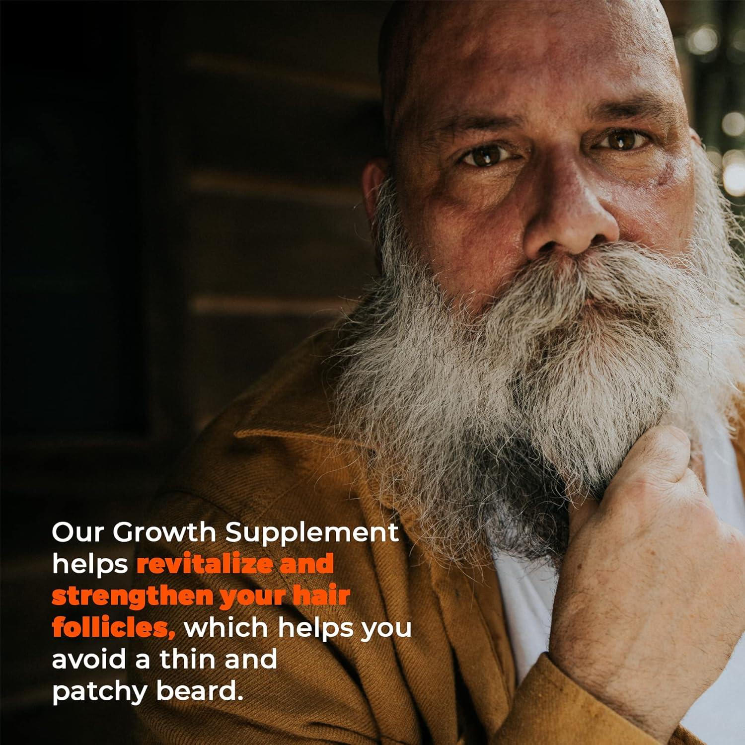 Wild Willies Beard Growth Vitamins - 60 Capsules for Fuller & Thicker Beard | Formulated with ...