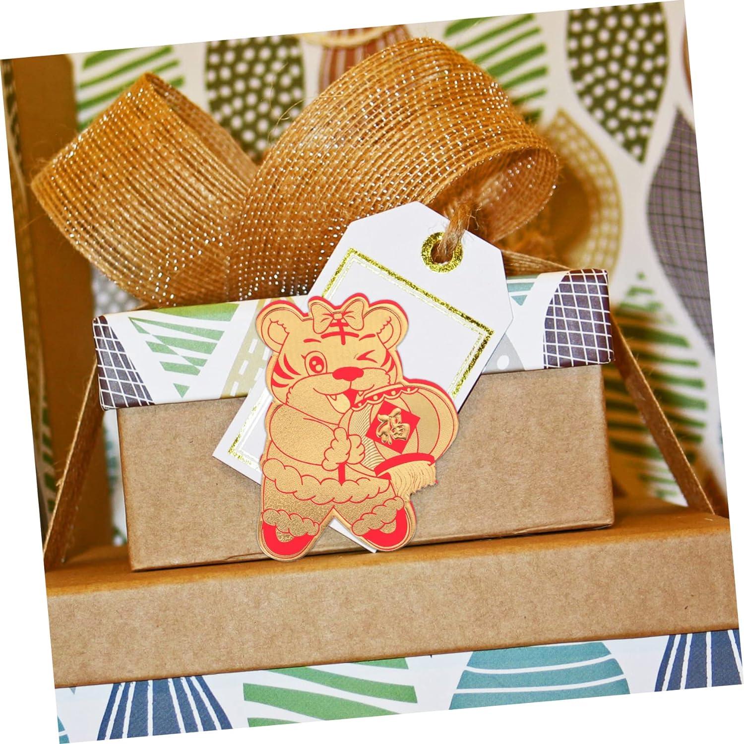 FUNOMOCYA 12pcs 2022 Lai Si Feng Paper Cartoon Tiger Red Envelopes Three-Dimensional Envelope ...