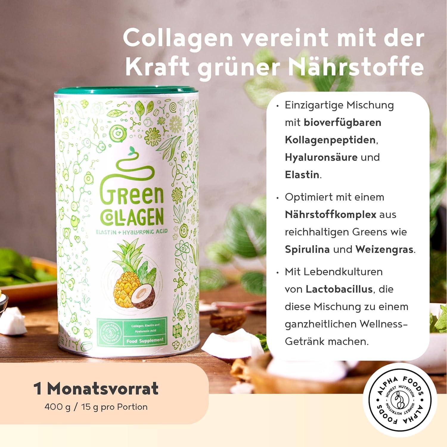 Alpha Foods Collagen Powder 400g - Type I II & III Hydrolysate with ...