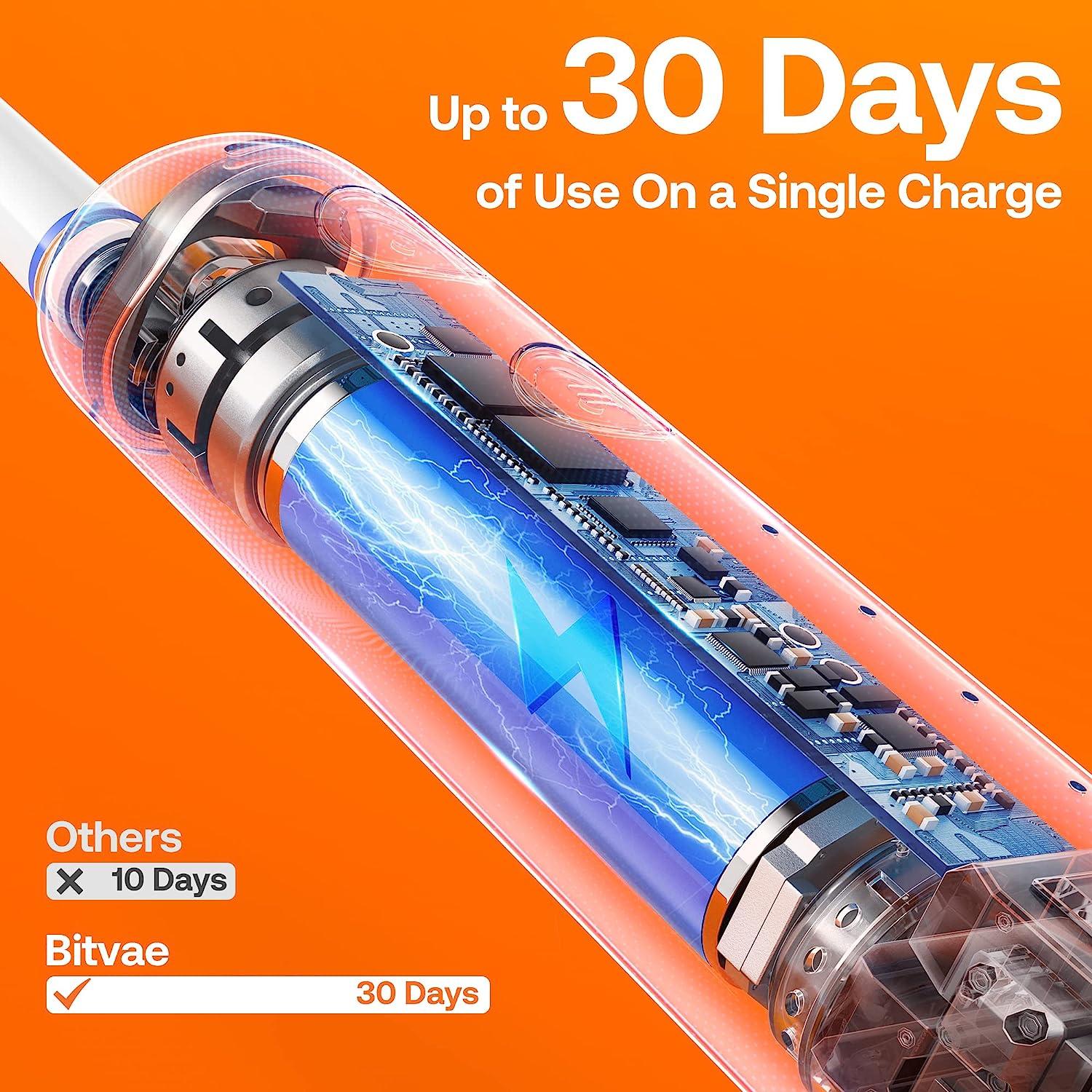 Bitvae R2 Rotating Electric Toothbrush for Adults with 8 Brush Heads ...