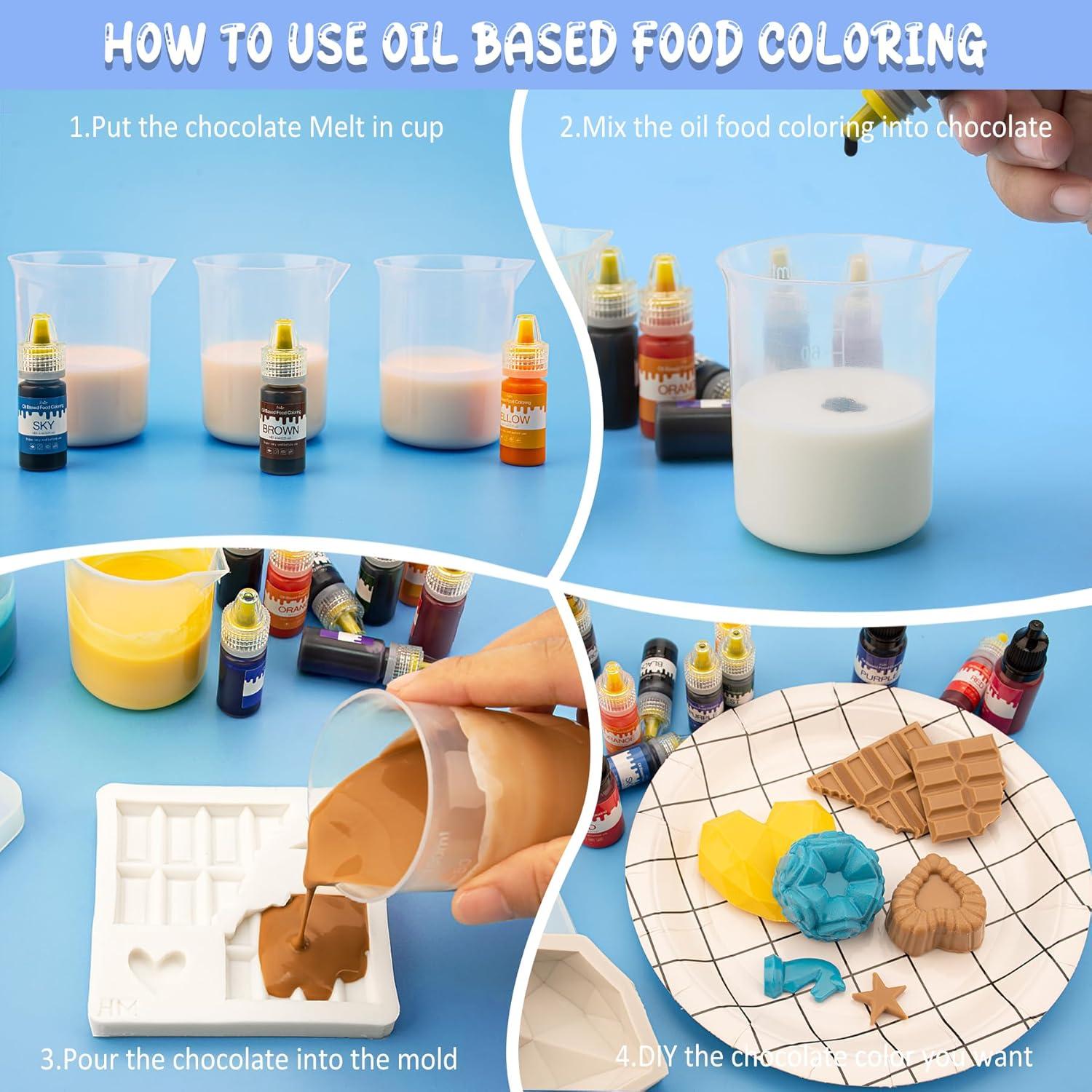 Fat-Soluble Food Coloring - 60ml Red Oil-Based Coloring for Chocolate ...