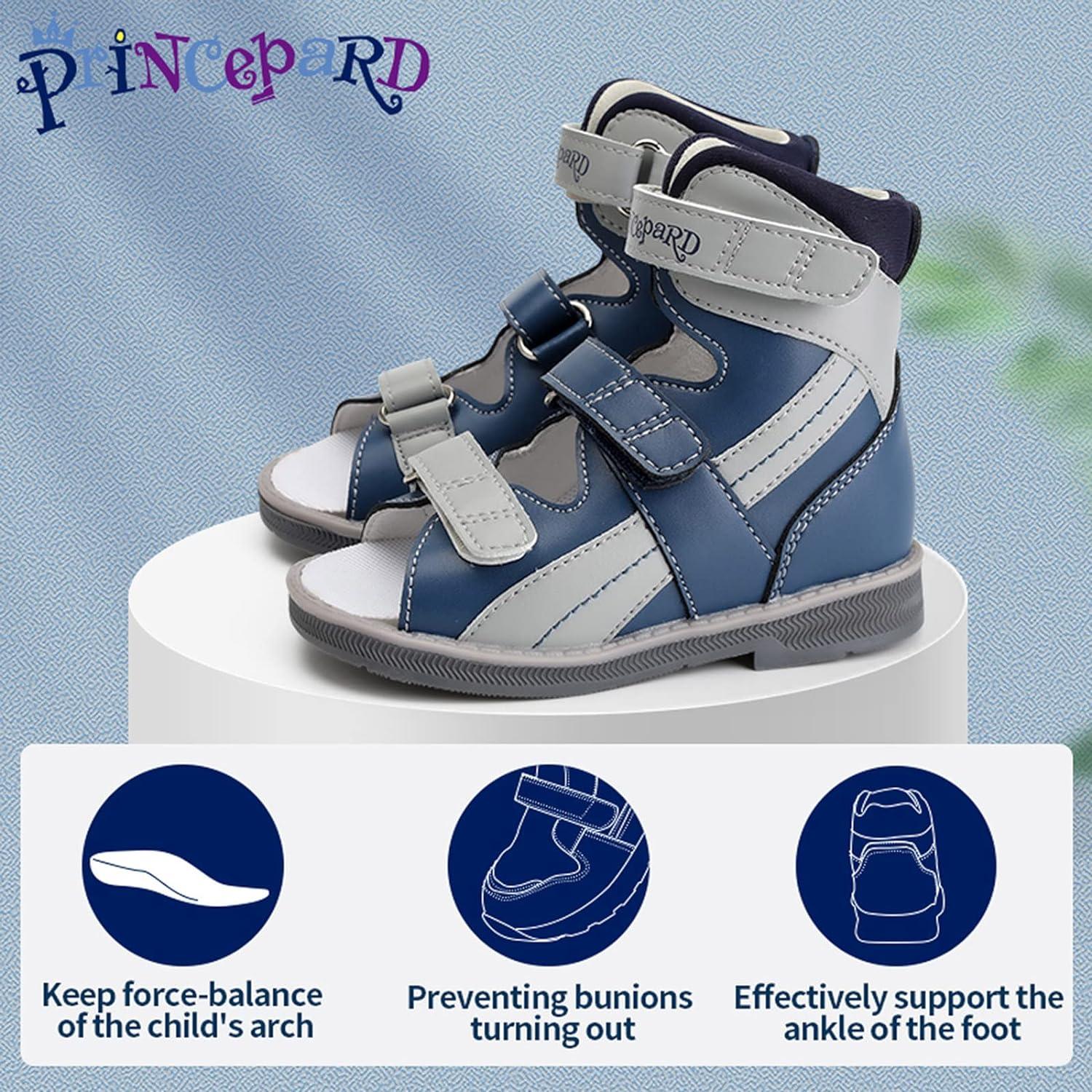 Princepard Orthopedic Sandals for Toddlers - High Back Boys Corrective ...