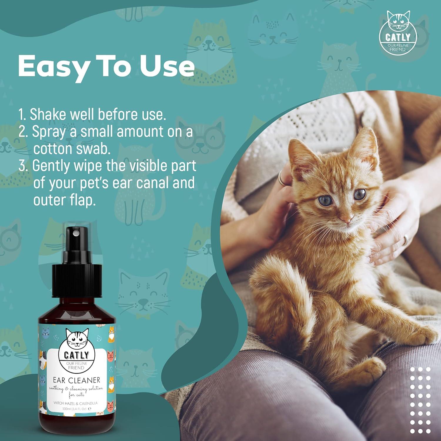 Catly Antibacterial spray Ear Cleaner | Cat ear cleaner and cat ear ...