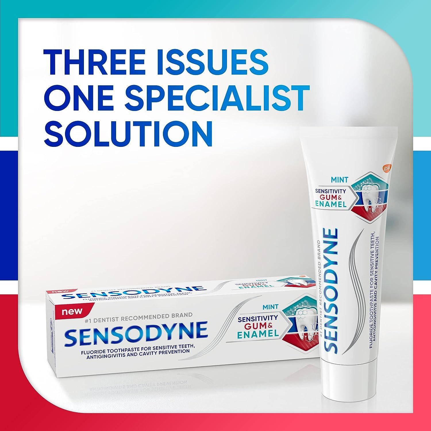 Sensodyne Triple Protection Sensitivity Toothpaste 3-Pack - Mint Flavor, 3.4 oz each | Buy Now ...