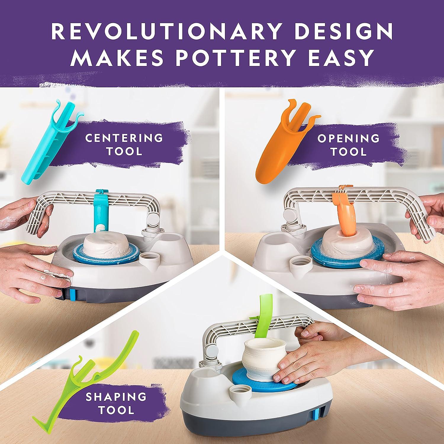National Geographic Kids Pottery Wheel Kit - Plug-In Motor, 2 lbs. Clay ...