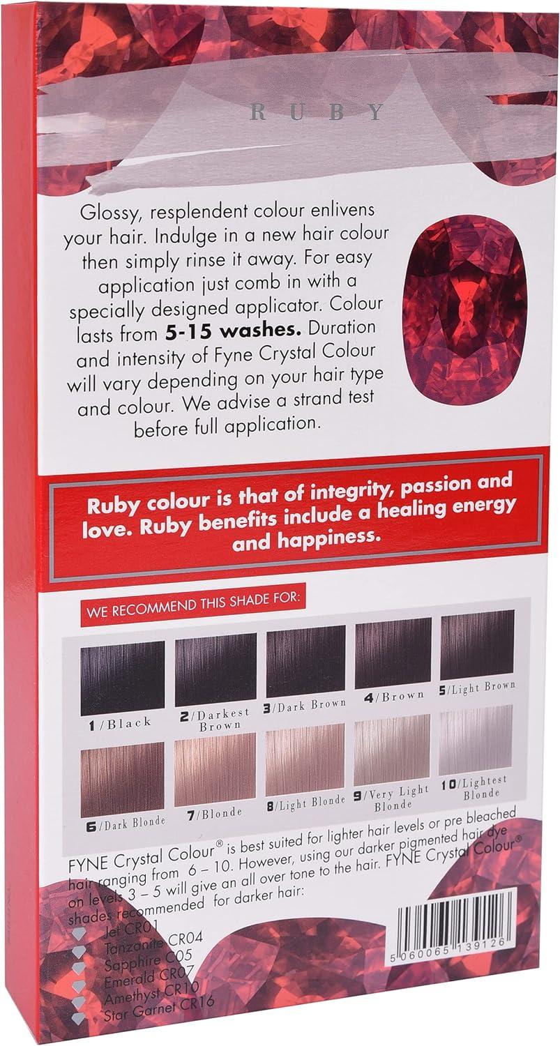 FYNE Crystal Colour Red Ruby - Semi Permanent Hair Dye with Built-in ...