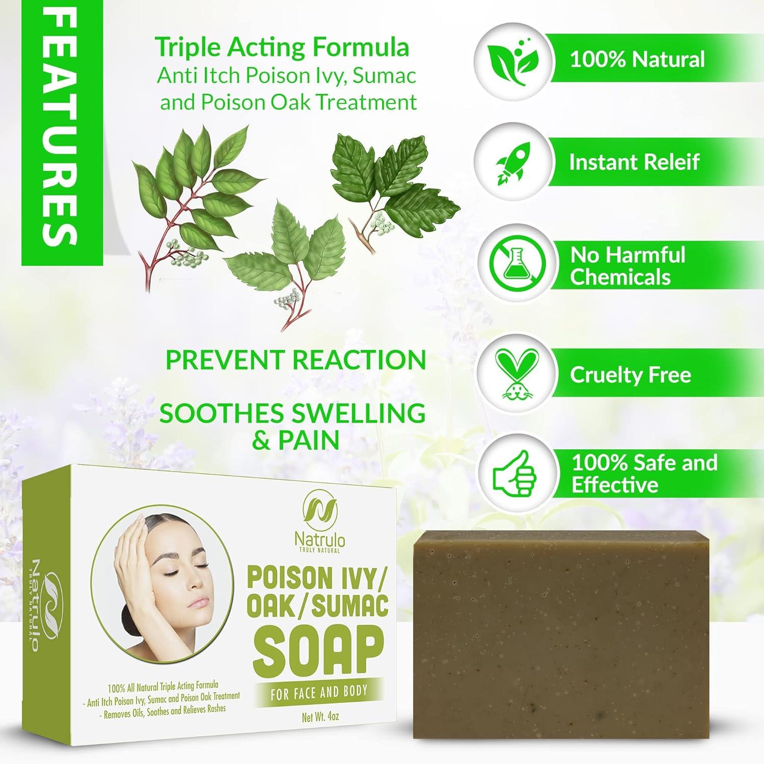 Poison Ivy Soap Bar - Natural Anti-Itch Treatment for Poison Ivy, Oak ...