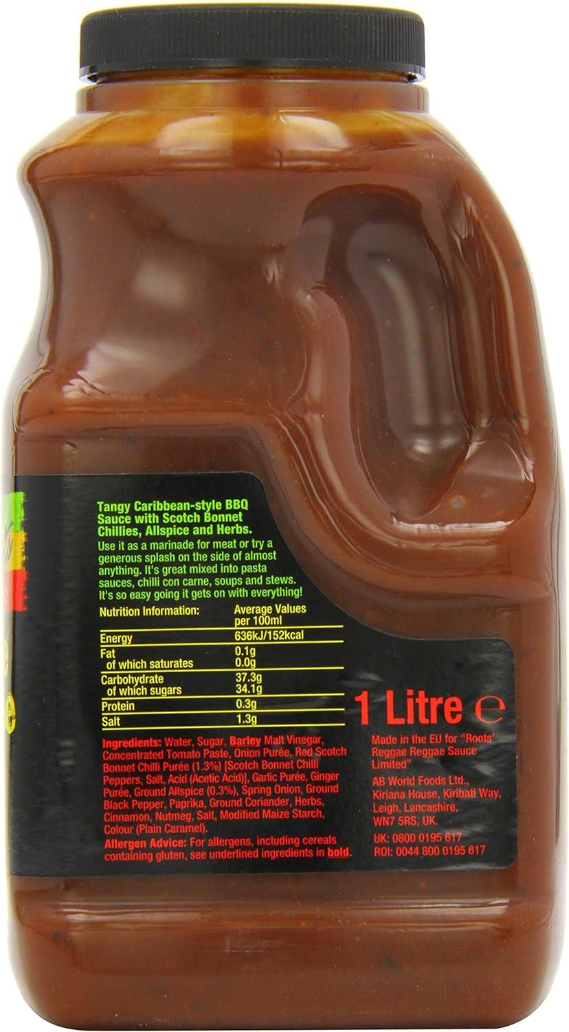Levi Roots Reggae Jerk Barbecue Sauce 1 Litre - Authentic Caribbean ...