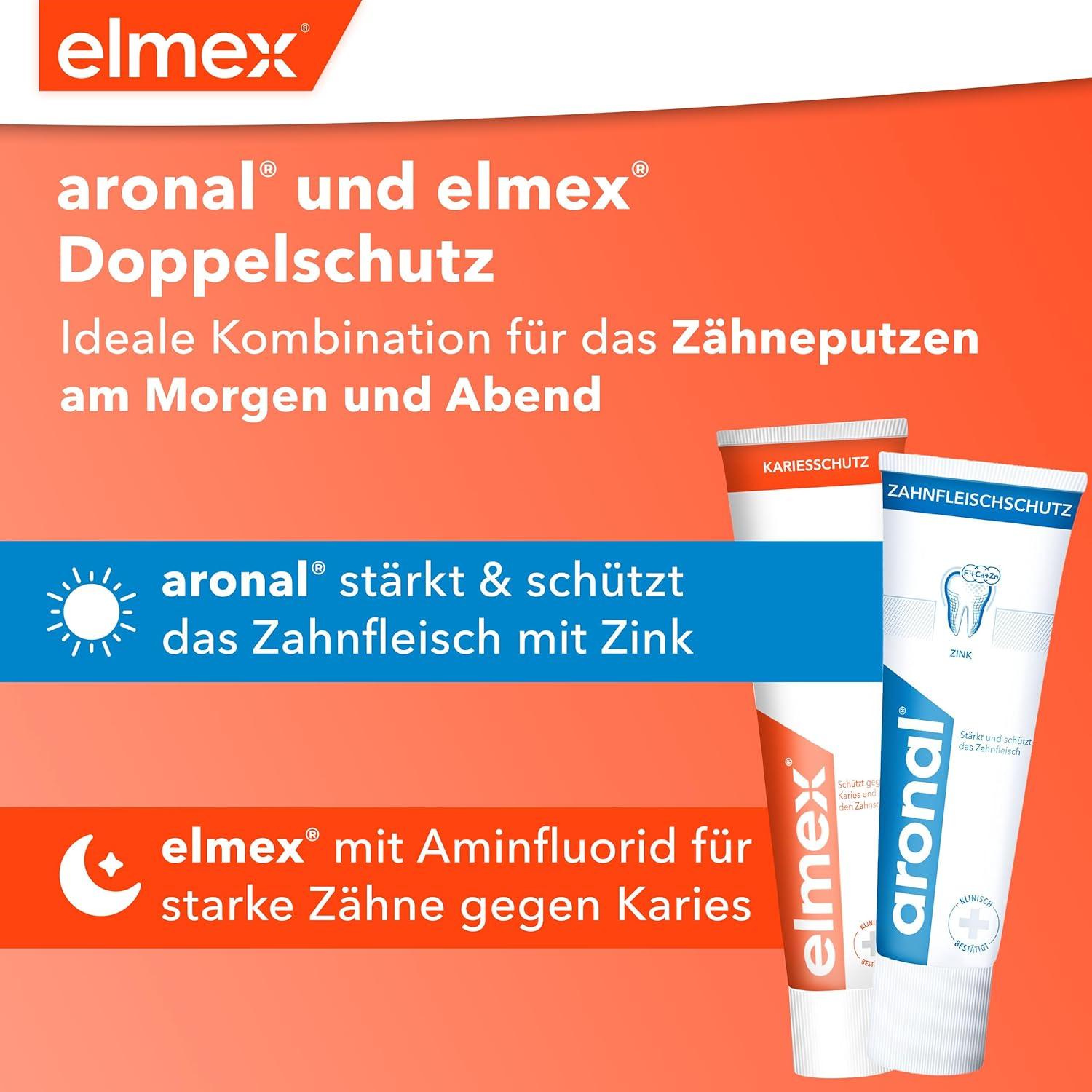 Aronal & Elmex Toothpaste Double Protection - 2x75ml | Medical Tooth ...