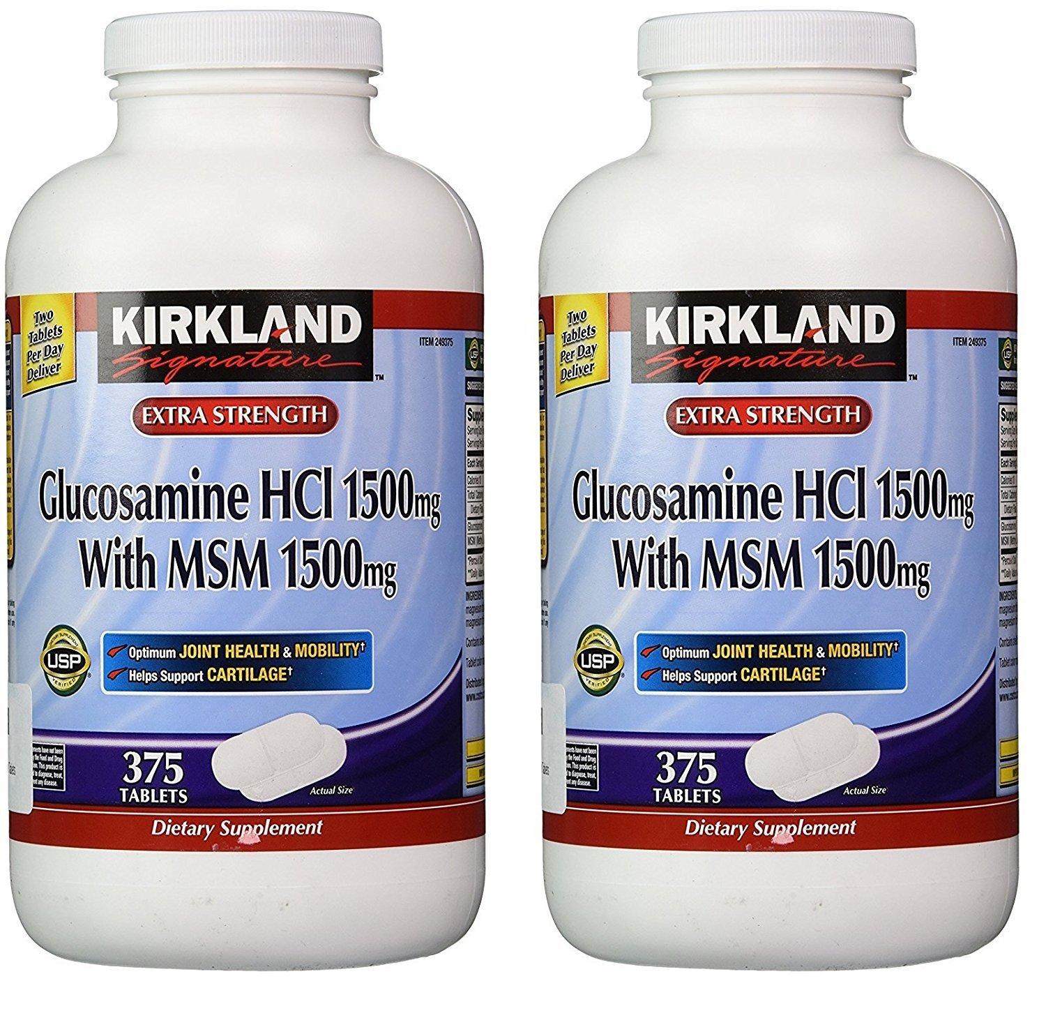 Kirkland Signature Extra Strength Glucosamine HCI 1500mg with MSM ...