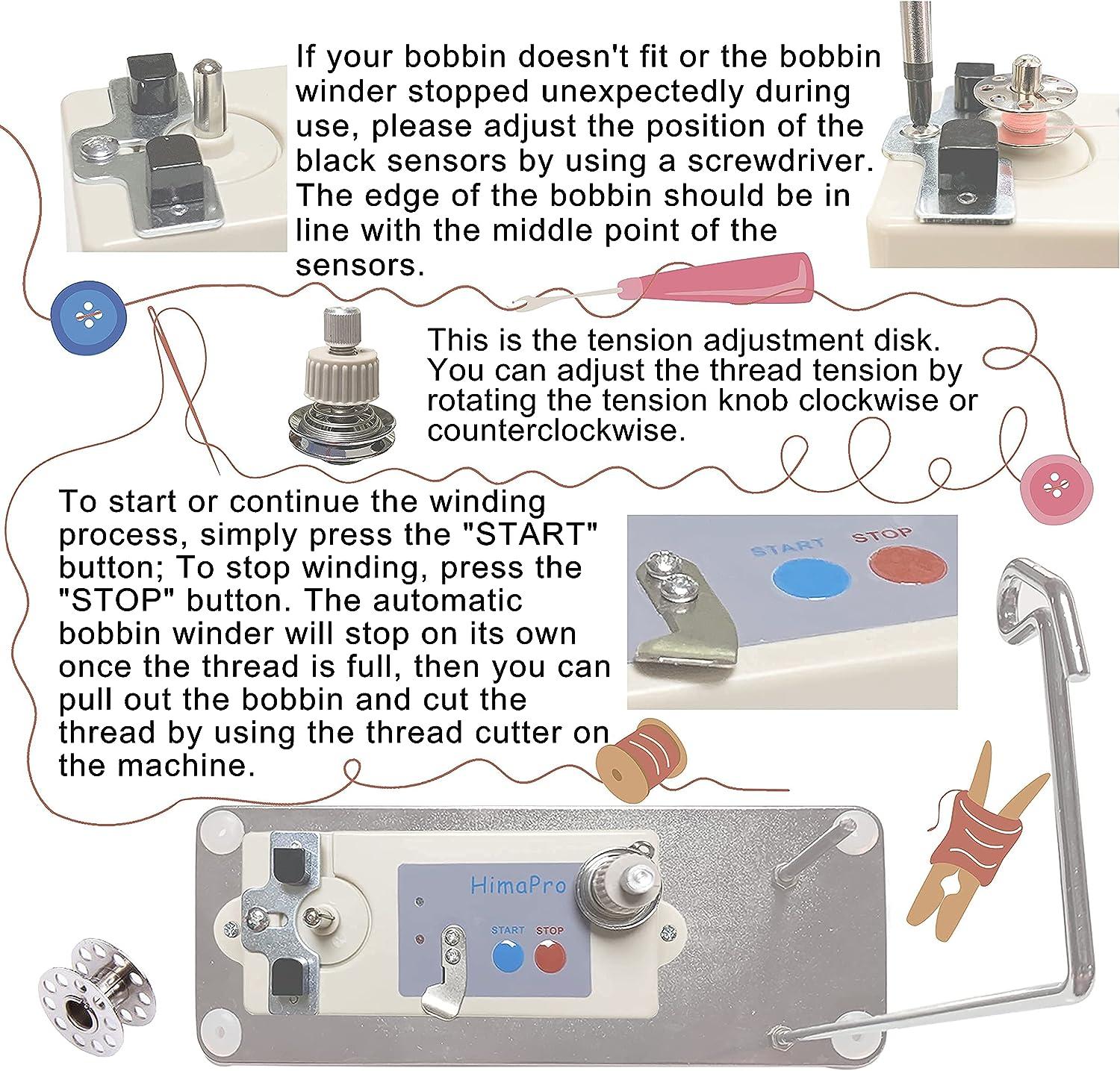 HimaPro Automatic Electric Bobbin Winder for Sewing Machine ...