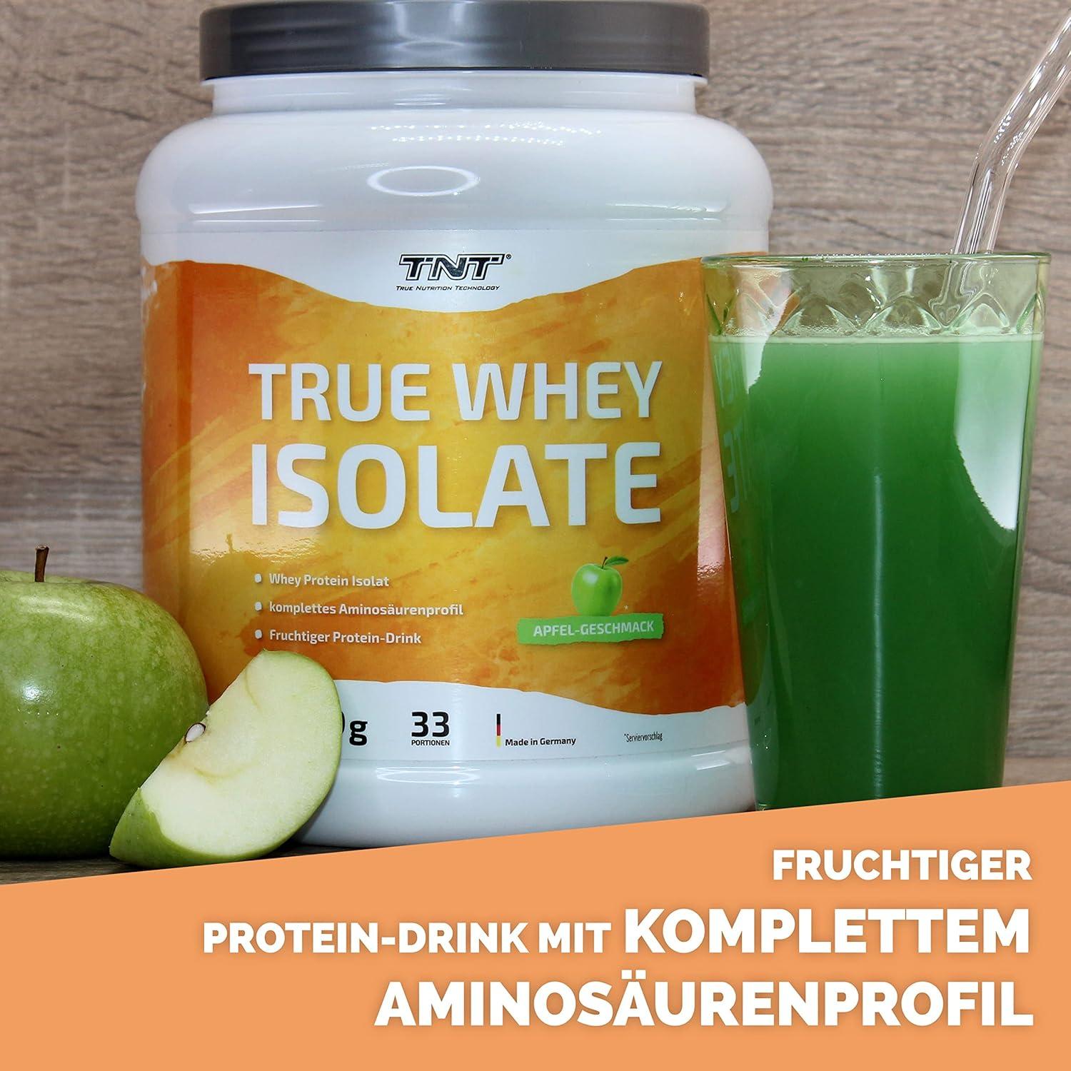TNT True Whey Protein Isolate Powder (1kg) - Delicious Apple Flavor ...