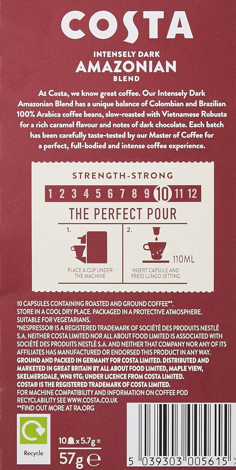 Costa Intensely Dark Amazonian Blend X 10 Pods 57g | Buy Now with ...