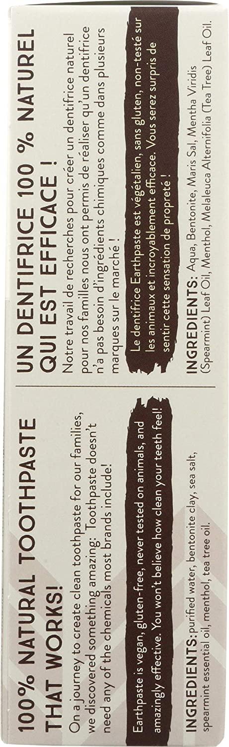 Redmond Earthpaste Spearmint Toothpaste - Natural Non-Fluoride, 4 oz ...