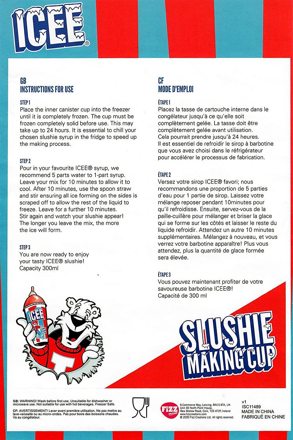 ICEE Slushie Making Cup Set with Blue Raspberry Syrup | Genuine ICEE ...