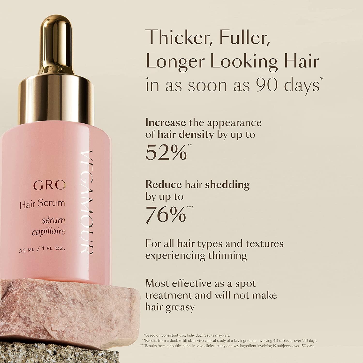 VEGAMOUR GRO Hair Serum - Vegan Hair Growth Solution for Thinning Hair ...