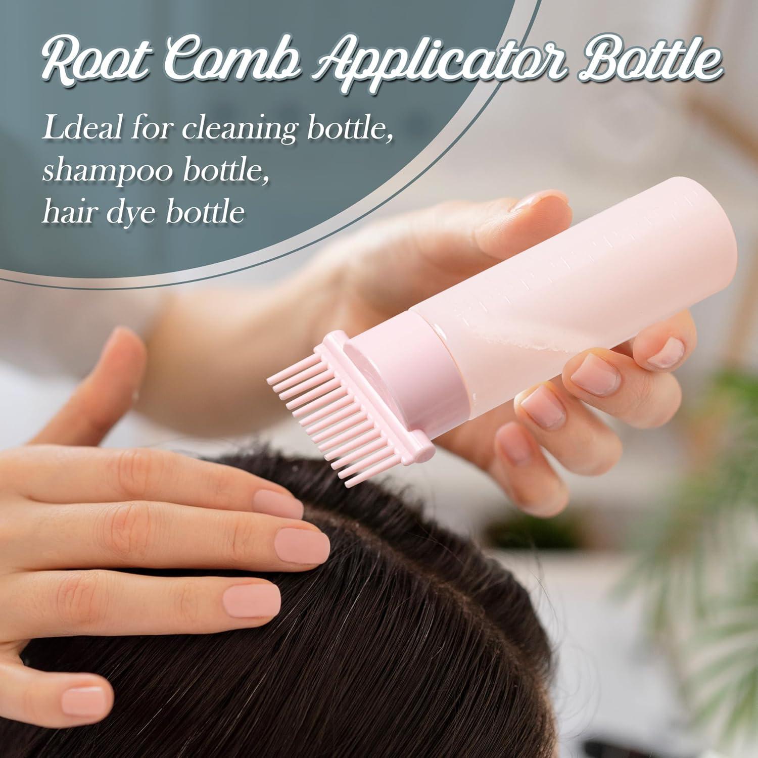 MEGAVOW 3 Packs Root Comb Applicator Bottle 180ml Squeeze Shampoo Brush ...