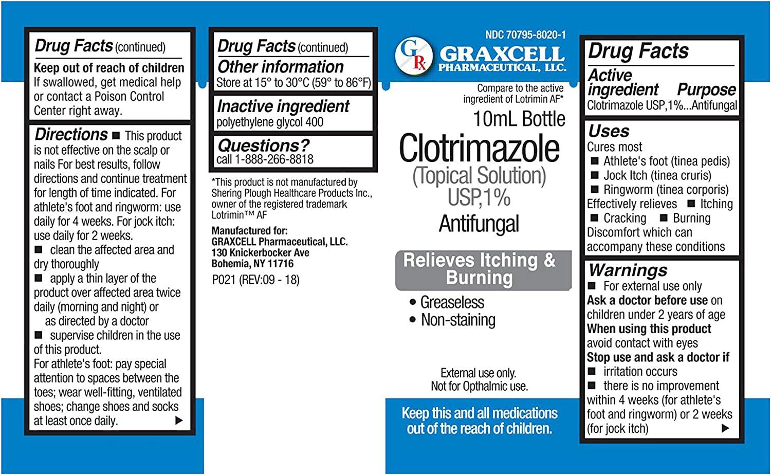 Graxcell Clotrimazole 1% Antifungal Topical Solution - 0.33 fl oz | Buy ...