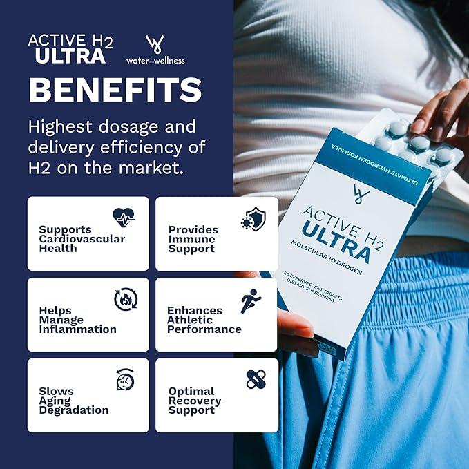 Active H2 Ultra Hydrogen Water Tablet - Boost Health Support Immunity ...