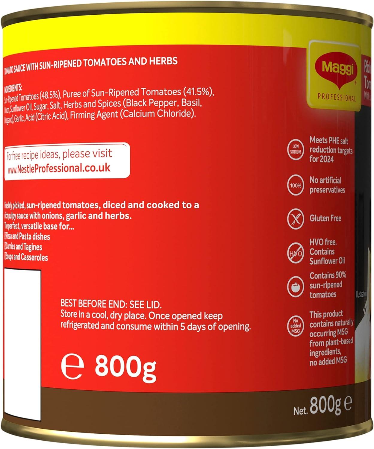 MAGGI Rich & Rustic Tomato Sauce 800g - Delicious and Authentic Flavor ...