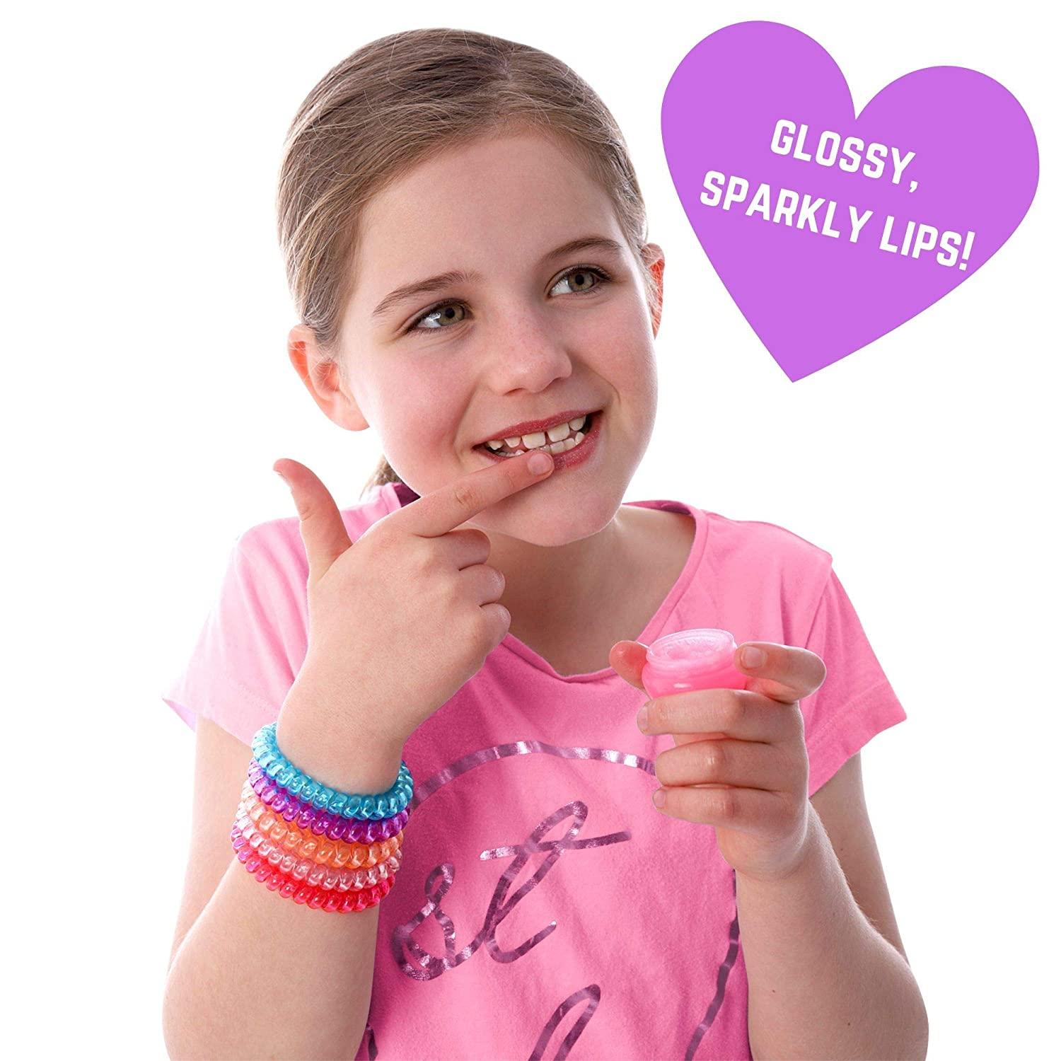 GirlZone Unicorn Lip Gloss Kit - DIY Lip Balm Set for Kids | 22-Piece ...