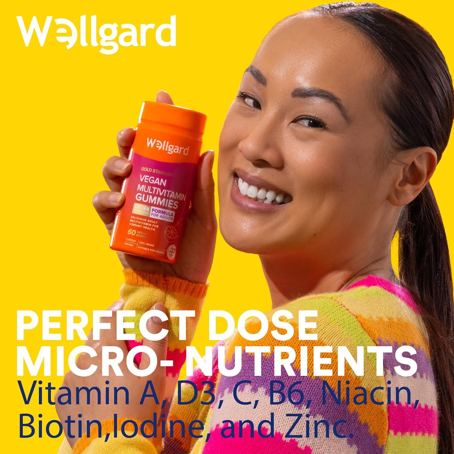 Wellgard Vegan Multivitamin Gummies for Adults - 60 Chewable Orange ...