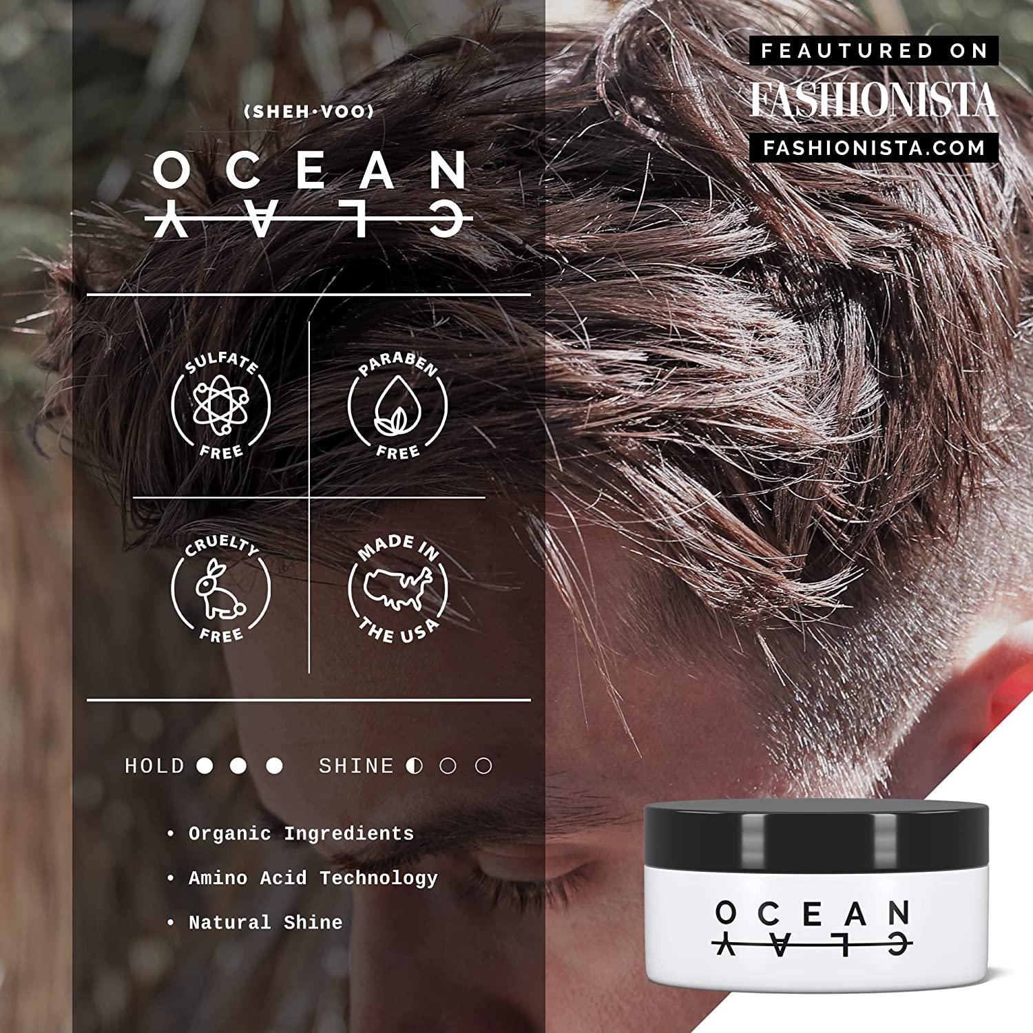 SHEHVOO Ocean Clay - Premium Men's Hair Styling Clay | Natural Ingredients