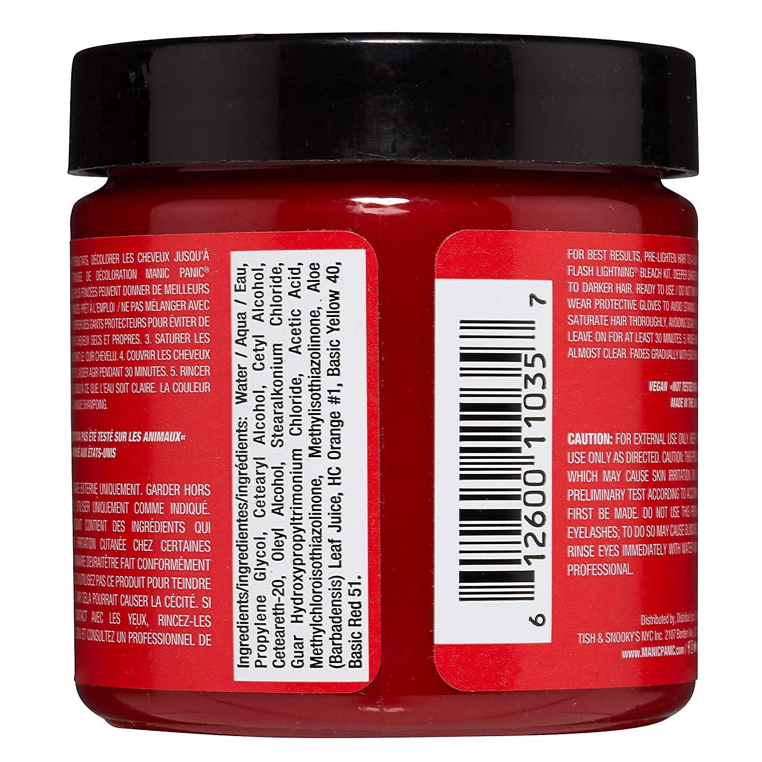 Manic Panic Rock'N'Roll Red Semi-Permanent Hair Dye - Vegan Cruelty ...