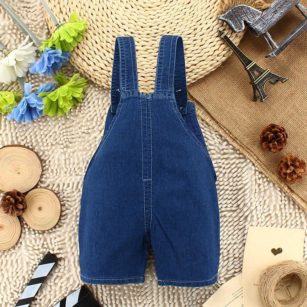 KIDSCOOL SPACE Baby Girl Denim Overalls with Cute 3D Bunny, 6-12 Months ...