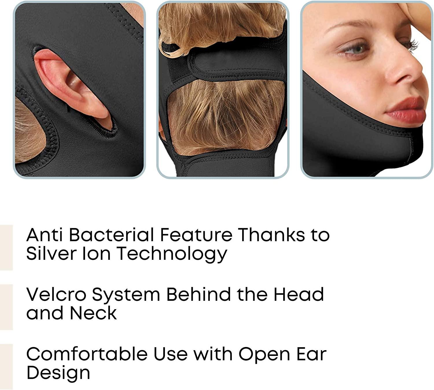 Women's Post Surgical Chin Strap - Neck Compression Bandage for Face ...