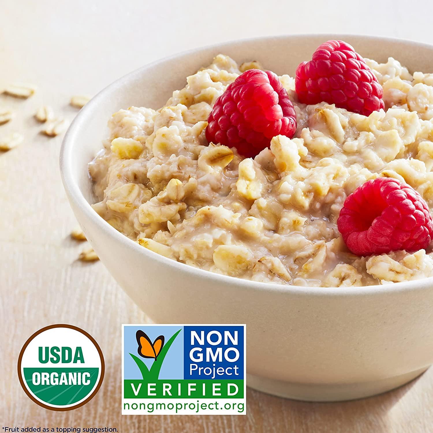 Quaker Organic Non-GMO Instant Oatmeal Original 8 Packets x 6 - USDA ...