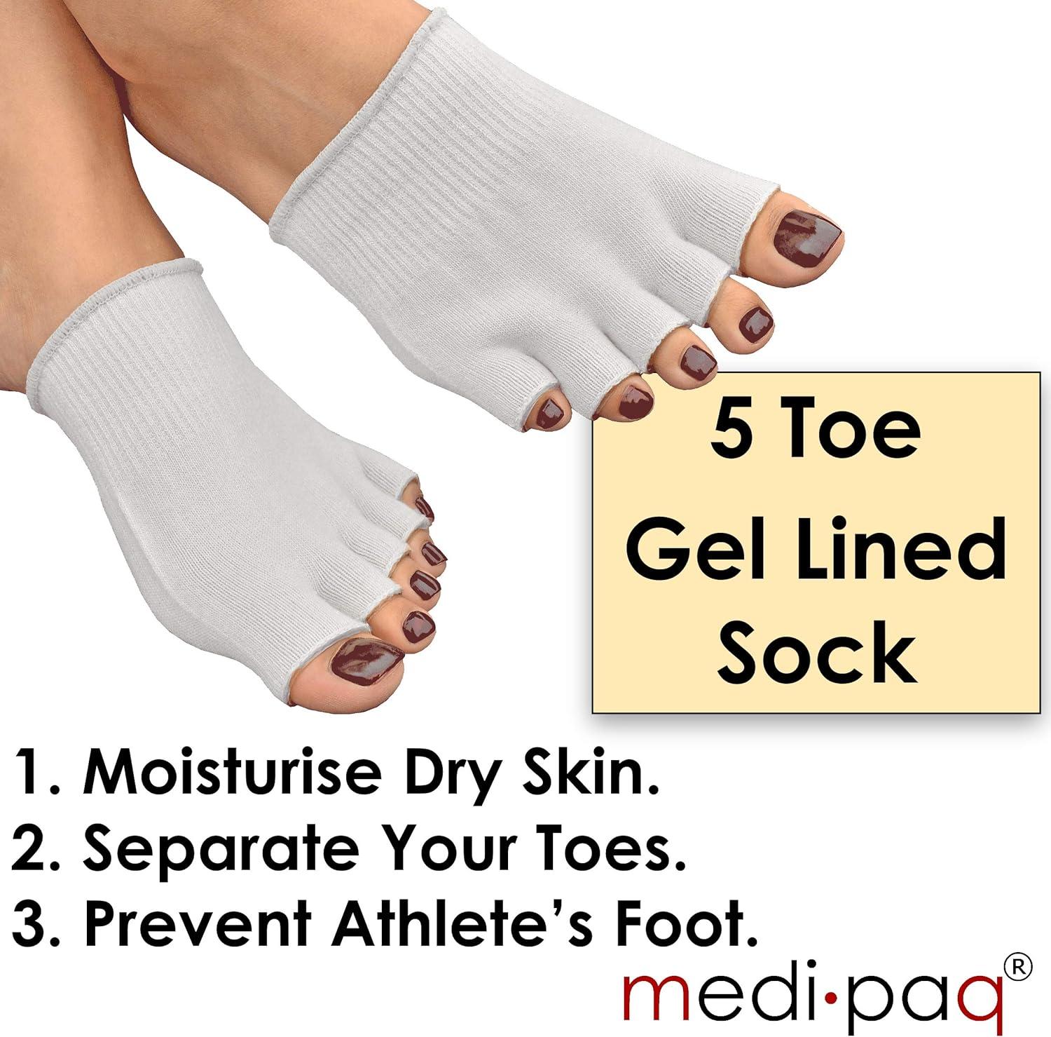 Medipaq Gel Toe Socks - Orthopaedic Cushioned Moisturising Socks for ...