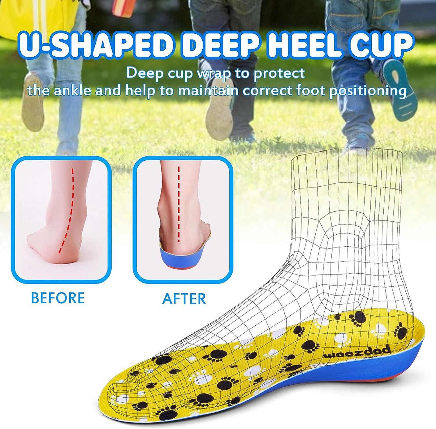 Kids Arch Support Insoles for Flat Feet & Plantar Fasciitis - Orthotic ...