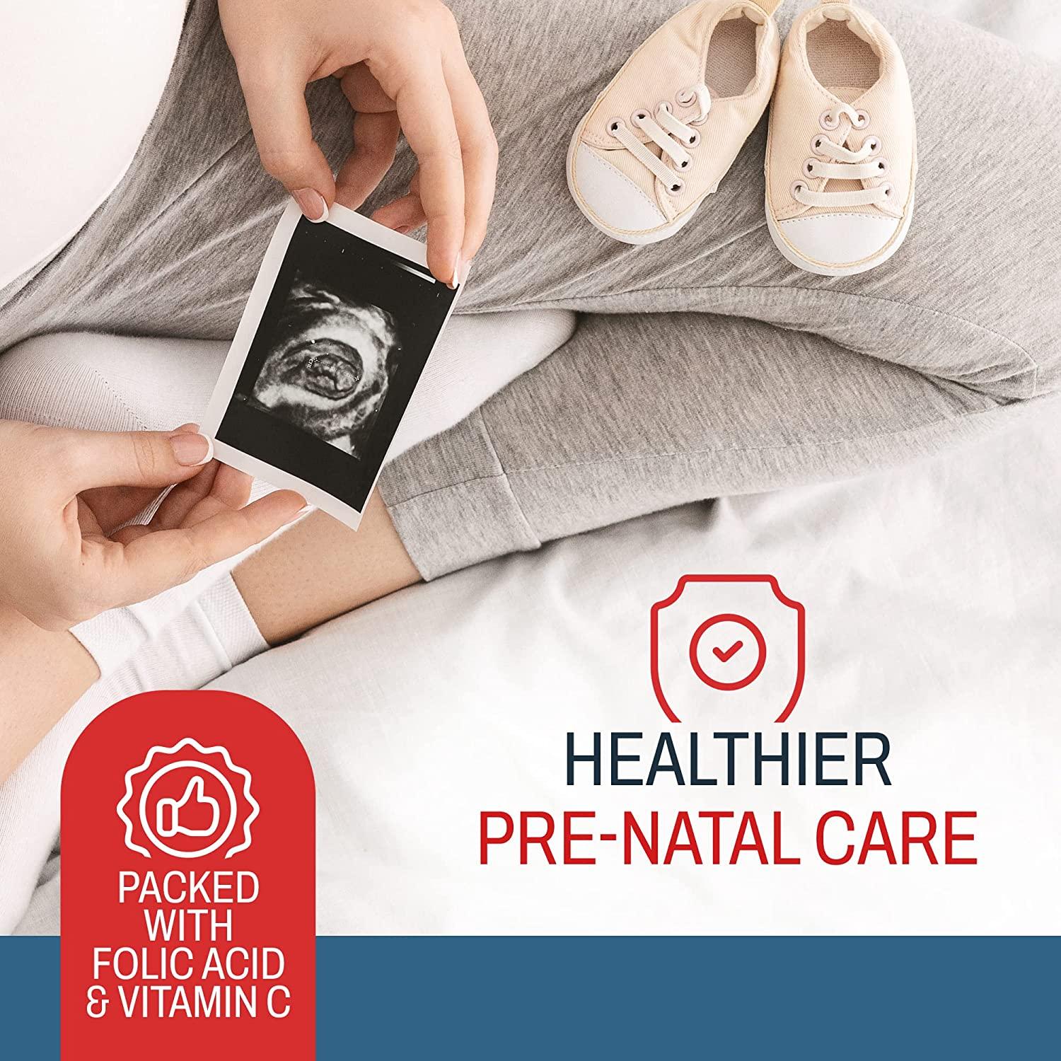 Folic Acid Gummies for Women - Vegan Prenatal Vitamins with Folic Acid ...