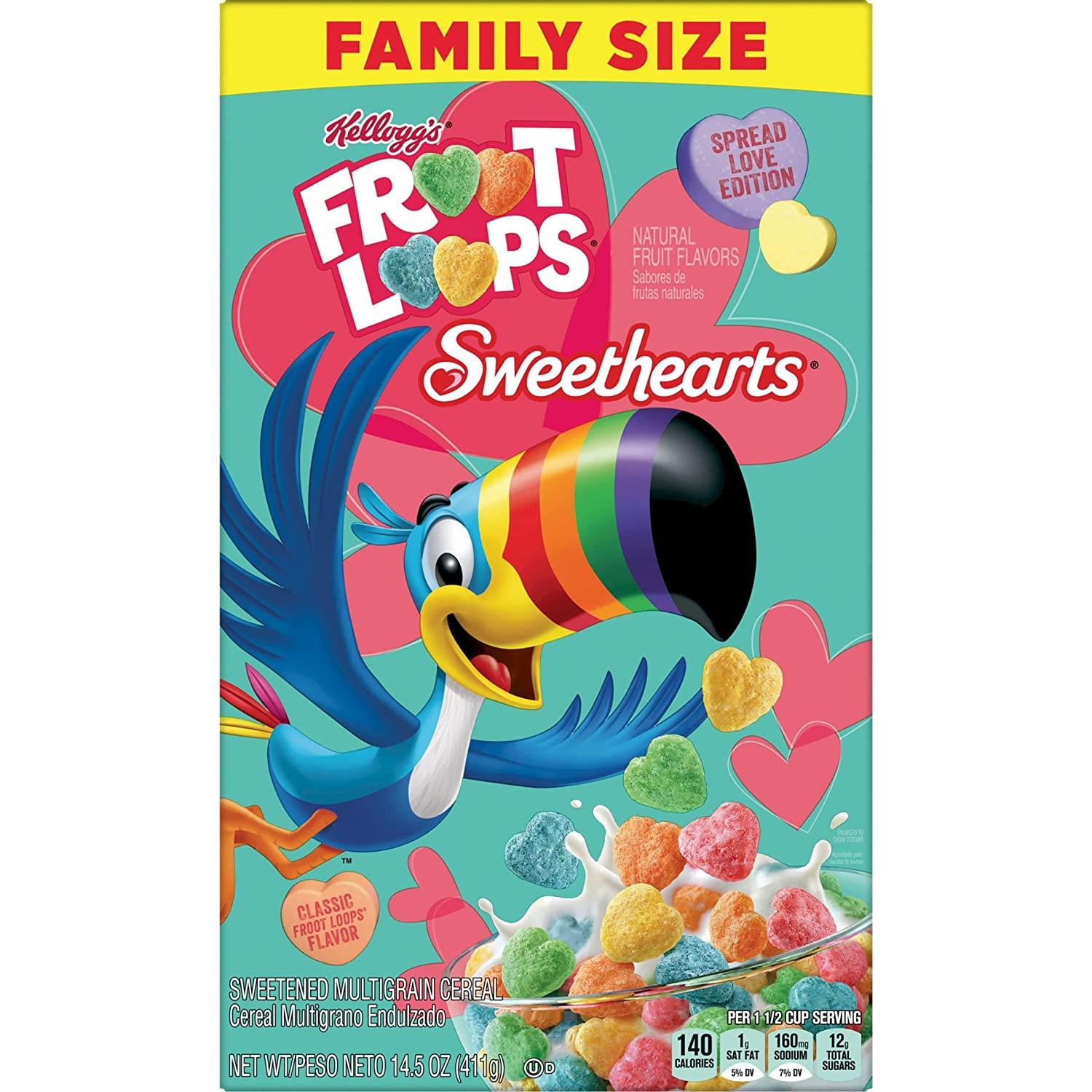Kellogg's Froot Loops Sweethearts Breakfast Cereal - Valentine's Day ...