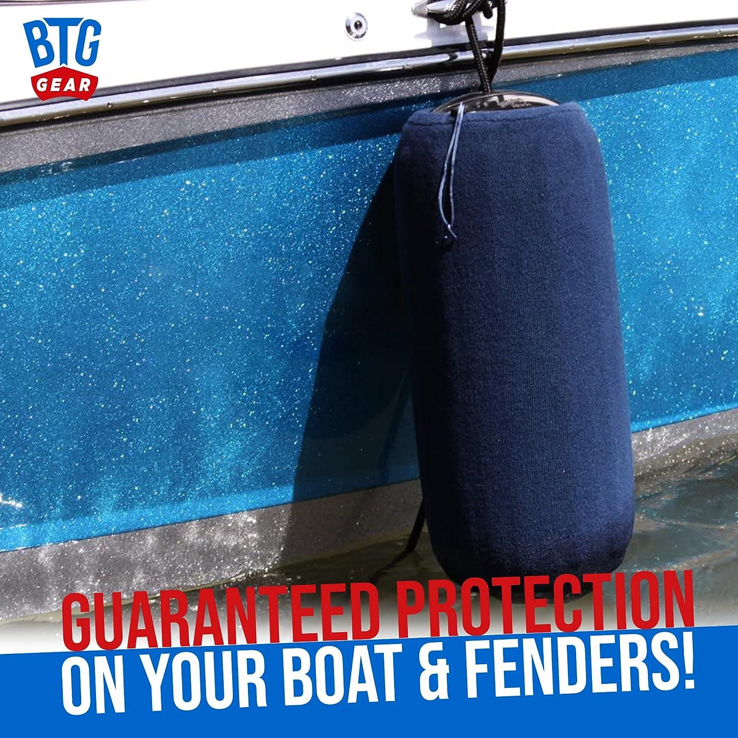 Hole in The Middle Boat Fender Bumper Covers Set of 2 (Navy Blue) HTM-3 ...