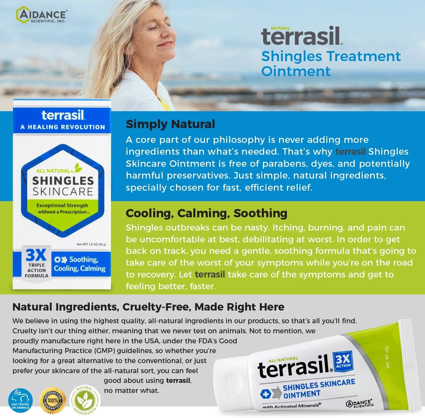 Terrasil Shingles Skincare Cream 3X Triple Action Patented Natural ...