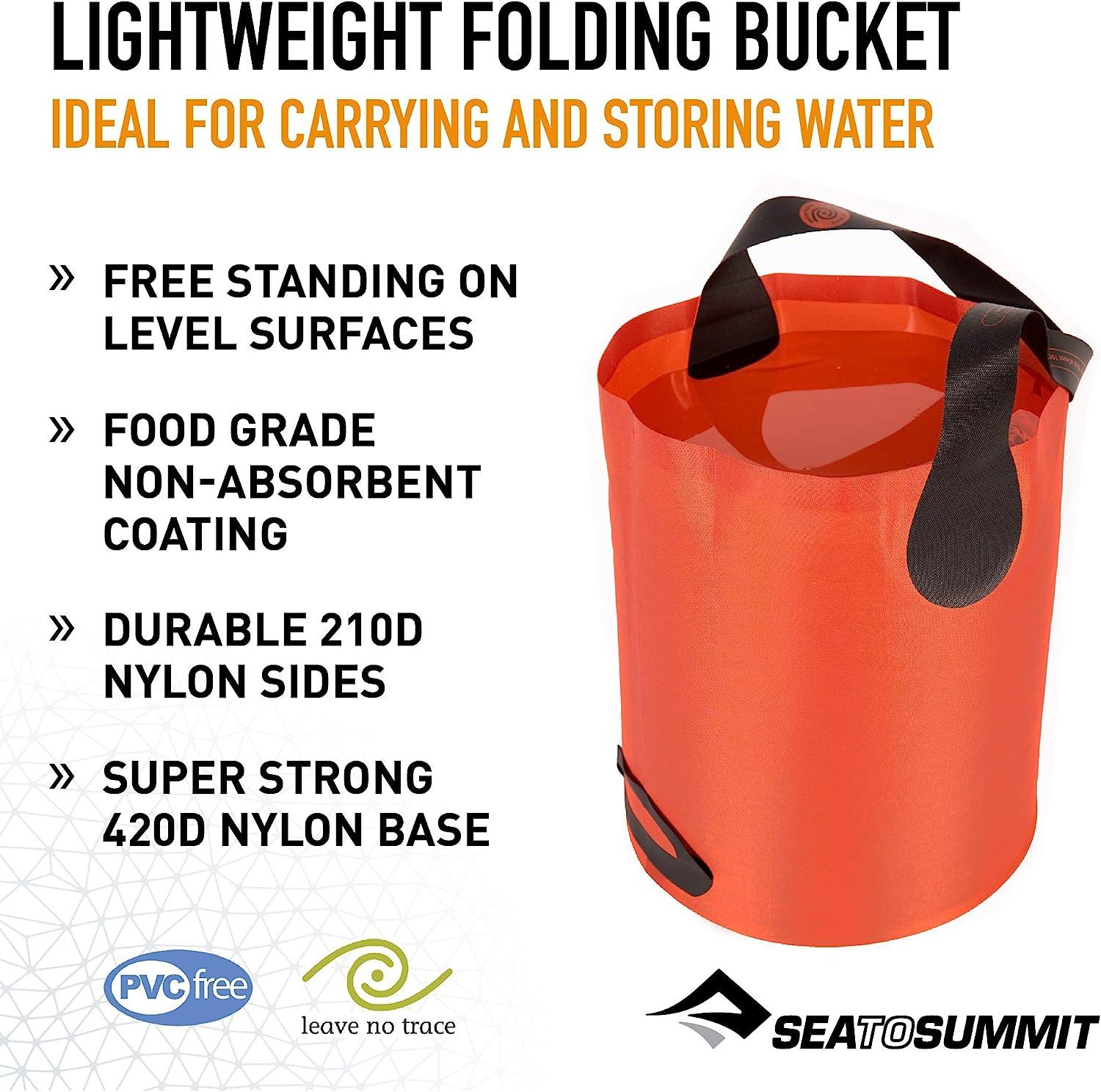 Sea to Summit Folding Bucket - 10L Collapsible Camp Kitchen Bucket ...