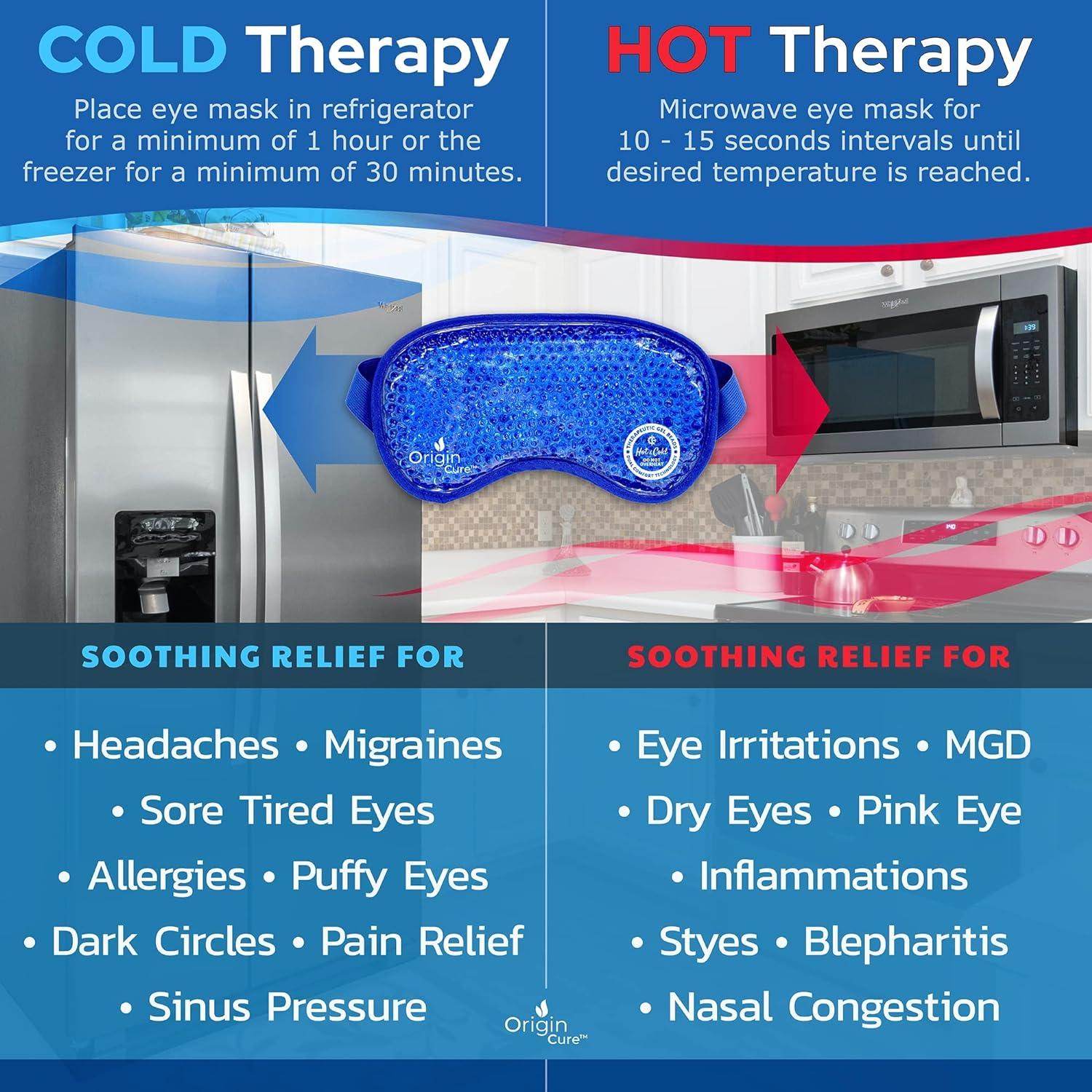 Origin Cure Gel Eye Mask - Reusable Cold Eye Pack for Puffy Eyes ...