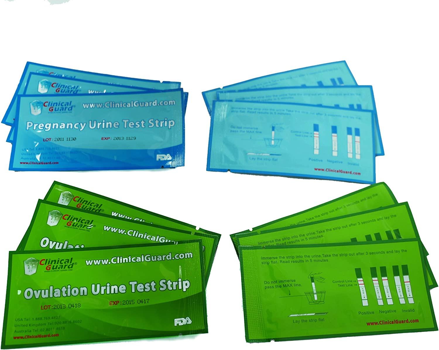 Clinical Guard Combo Pack: 50 Ovulation Test Strips & 20 Pregnancy Test ...