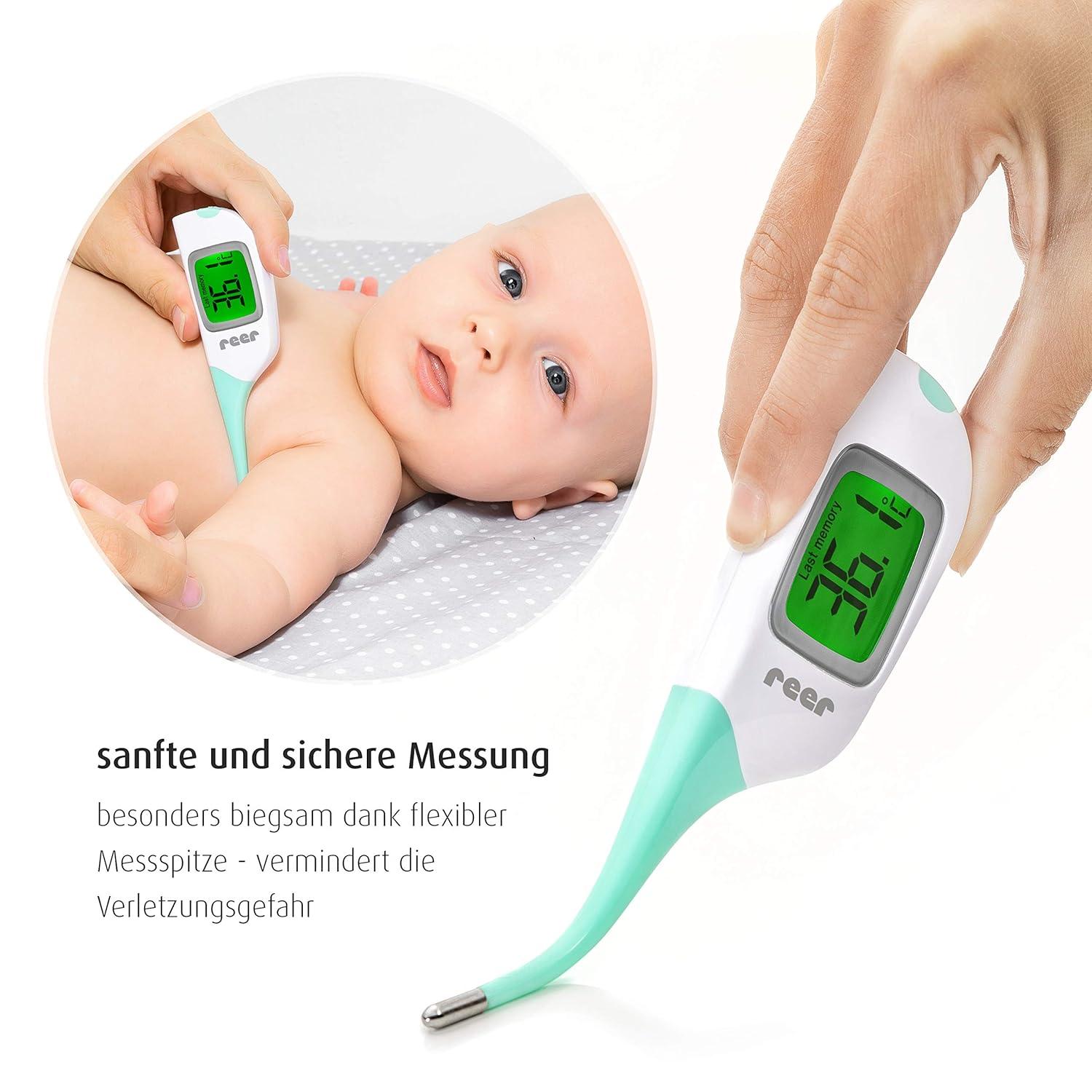 Reer ColourTemp Digital Fever Thermometer for Babies - Large Display ...
