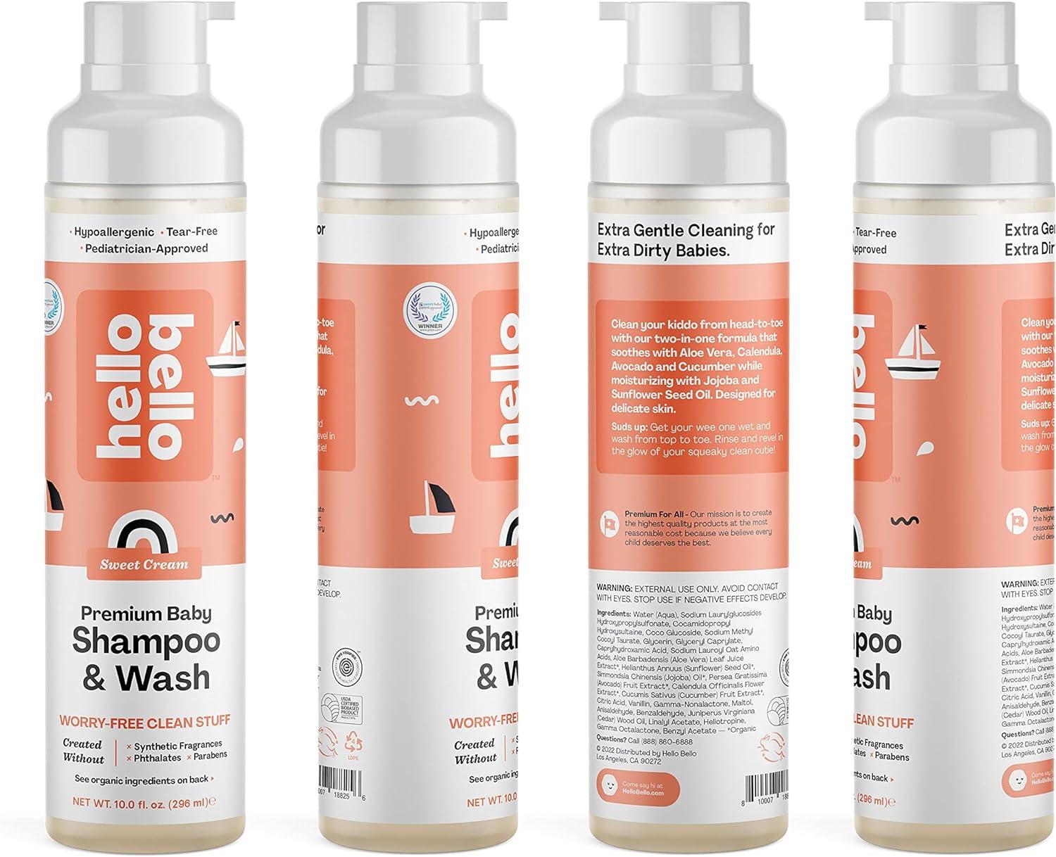 Hello Bello Extra Gentle Shampoo & Body Wash 10 FL Oz - Sweet Cream ...