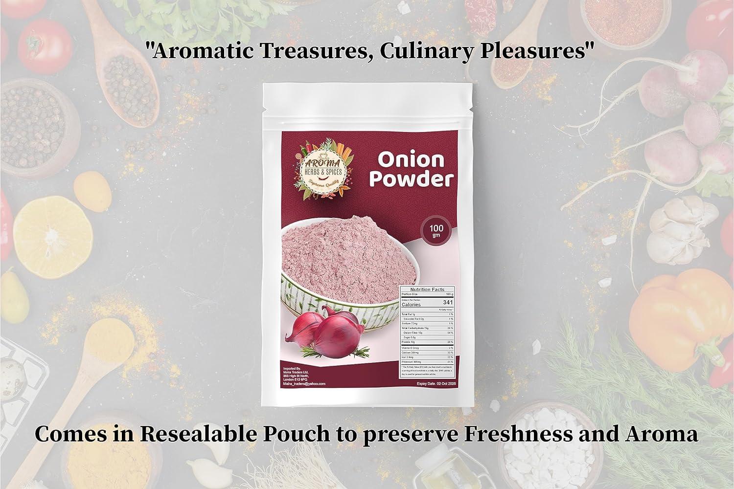 Premium Onion Powder - 100gm | 100% Natural & Pure | Vegan Seasoning ...