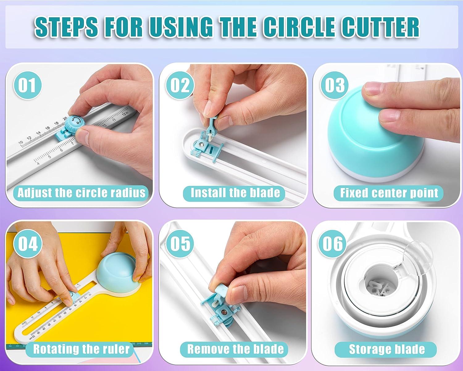 MyLifeUNIT Circle Cutter Circular Rotary Cutter for Paper Crafts ...